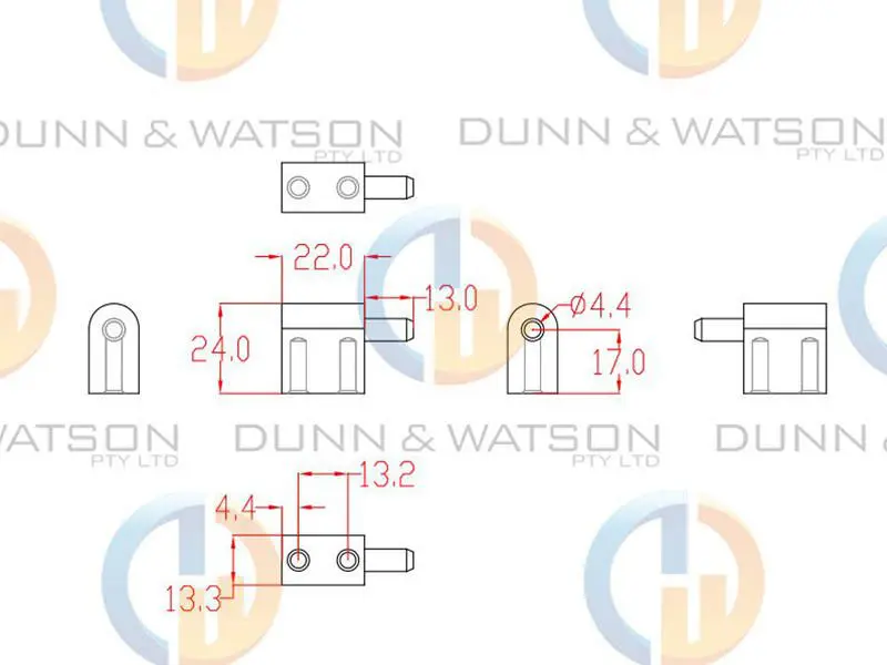 40mm Stepped Pintle Hinge - Trailer Parts Direct