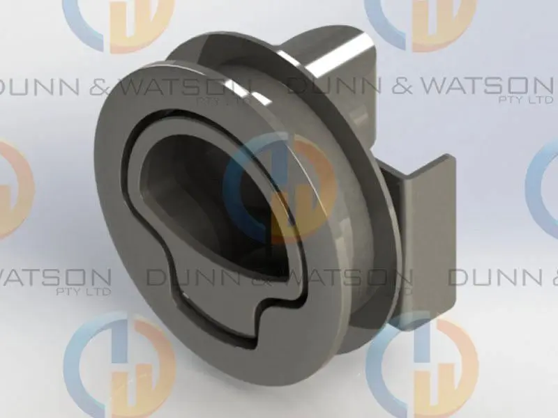 Black Finger Pull Latch | Single Round-Hole Installation