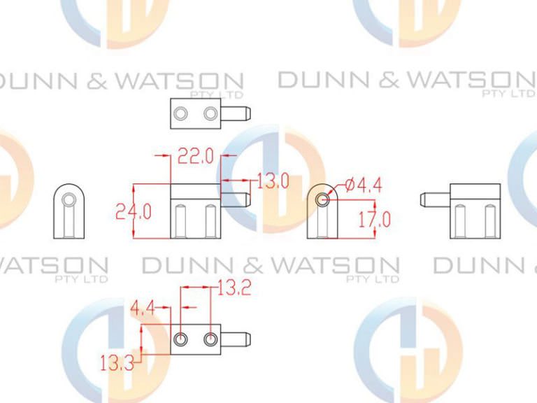 40mm Stepped Pintle Hinge - Trailer Parts Direct