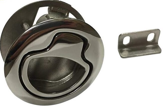 Stainless Steel Finger Pull Latch | Low Profile Pull to Open